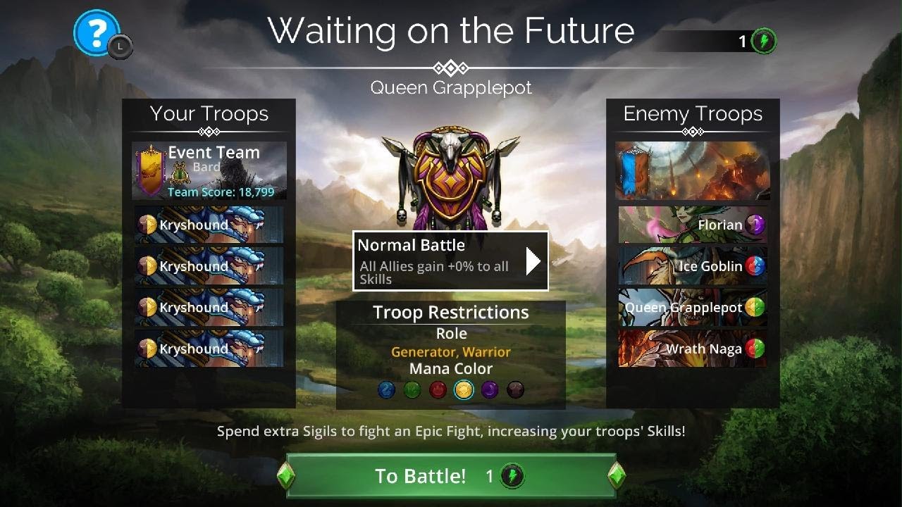 Gems of War Waiting on the Future Guild Event EASY - YouTube