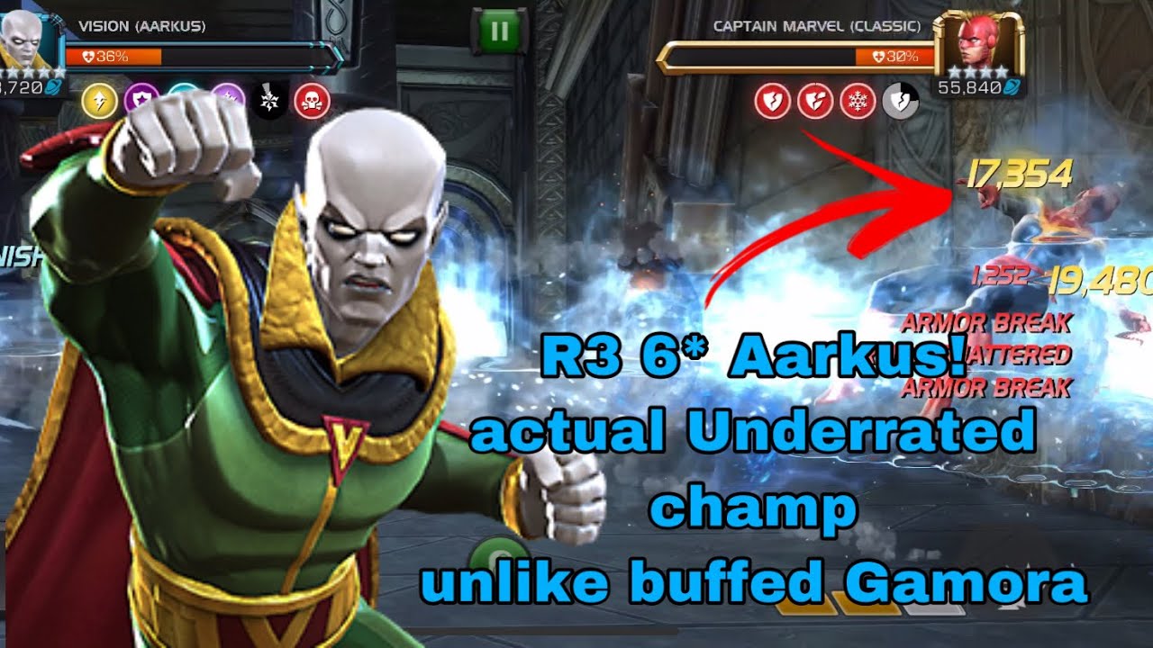 Rank 3 6* vision aarkus Damage test - super underrated - marvel contest ...
