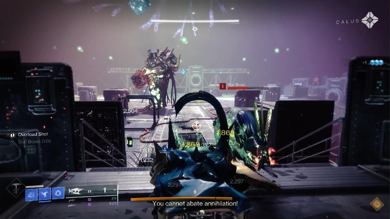 Solo legendary calus boss fight stasis hunter - YouTube