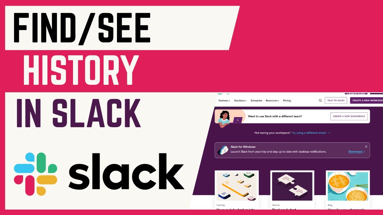 How To View Or Find History In Slack Workspace - YouTube