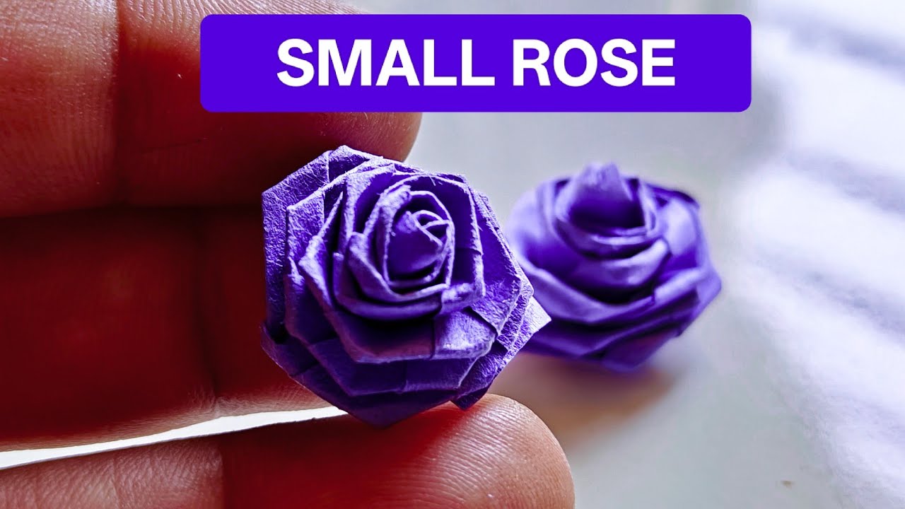 DIY Small Paper Rose – Easy Craft Tutorial - YouTube