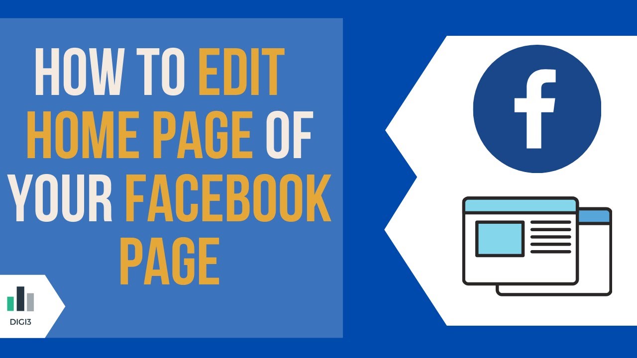 How to edit home page of your Facebook Page - YouTube