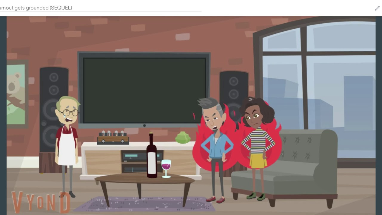 Burnout gets grounded (SEQUEL) on Vyond - YouTube