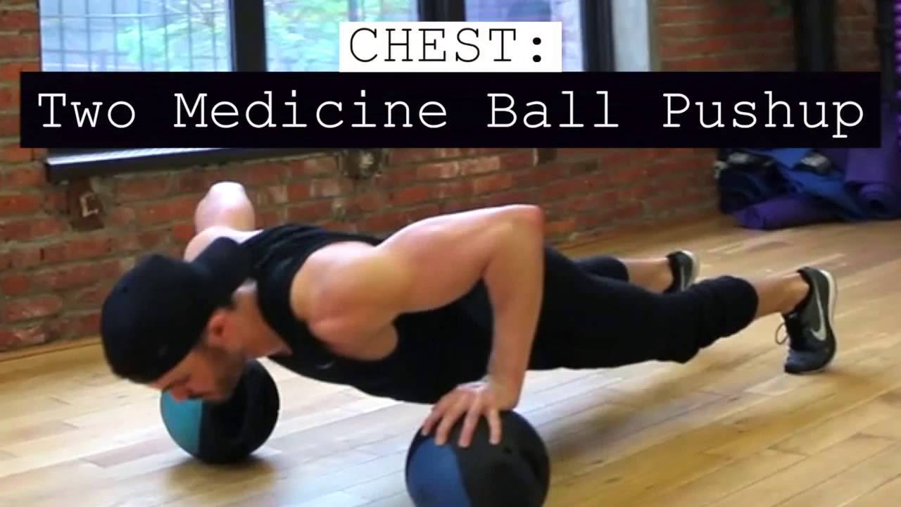 Chest Two Medicine Ball Pushup - YouTube