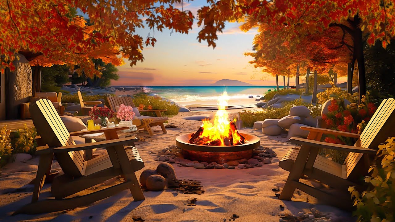 Autumn Day Jazz in September Coffee Shop Ambience 4K 🍂☕ Smooth Fall ...