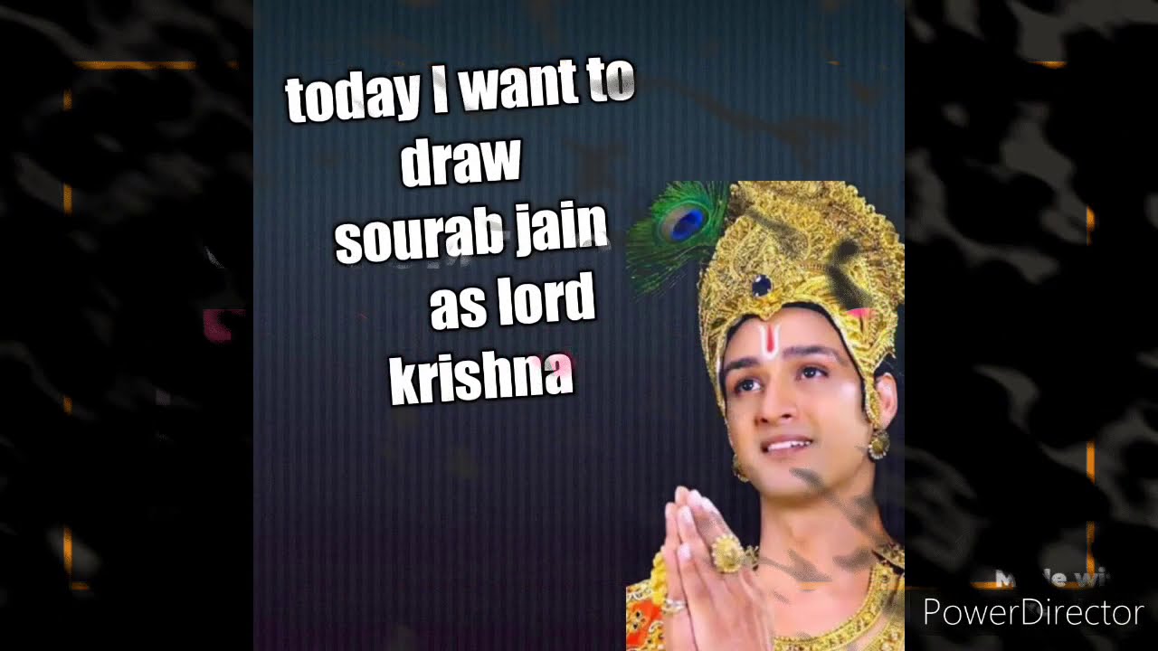 Drawing of saurab jain as lord Krishna part1 - YouTube