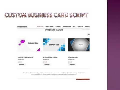 custom business card script | Custom Business Card Templates - YouTube