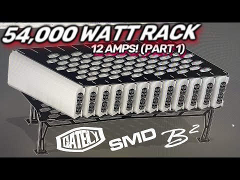 EPIC amp rack build. 54,000 Watts! 12 4500 watt amplifiers! intricate laser cut steel plate pt.1