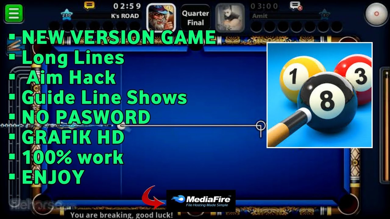 BARU 8 BALL POOL ANDROID MOD APK LONG LINES v5.10.3 - YouTube