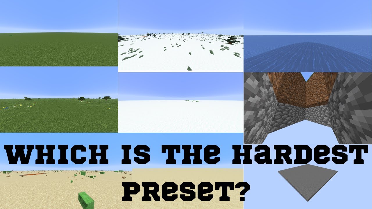 Which Minecraft Structureless Superflat Preset is the Hardest? - YouTube