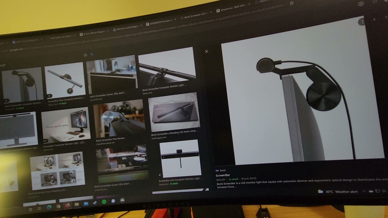 How to mount the Benq Lightbar on a thick monitor (Alienware Ultrawide ...