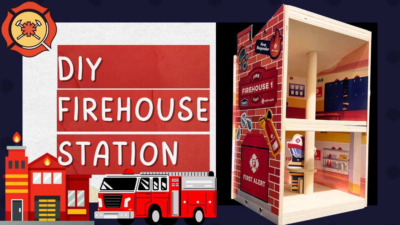 DIY Firehouse Station 🚒 | Fun Craft for Kids! - YouTube