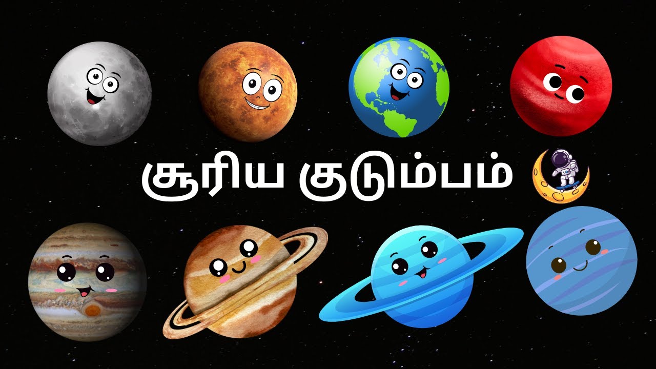 சூரிய குடும்பம் | Learn solar system names in Tamil for kids & children ...