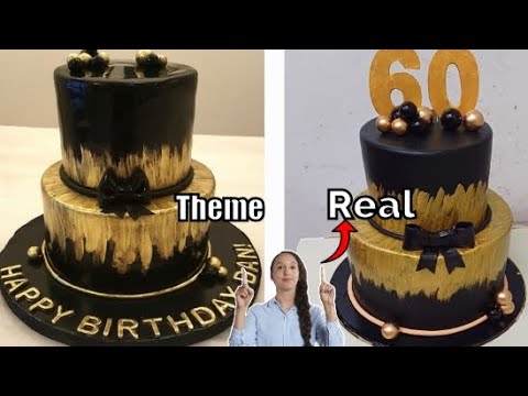 1000+cake | Royal Gold Birthday cake | Chocolate cake | Theme vs Real A ...