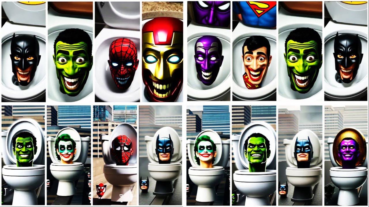 SKIBIDI TOILET MEGA BATTLE SUPER HEROES (BATMAN, SPIDERMAN, IRONMAN ...