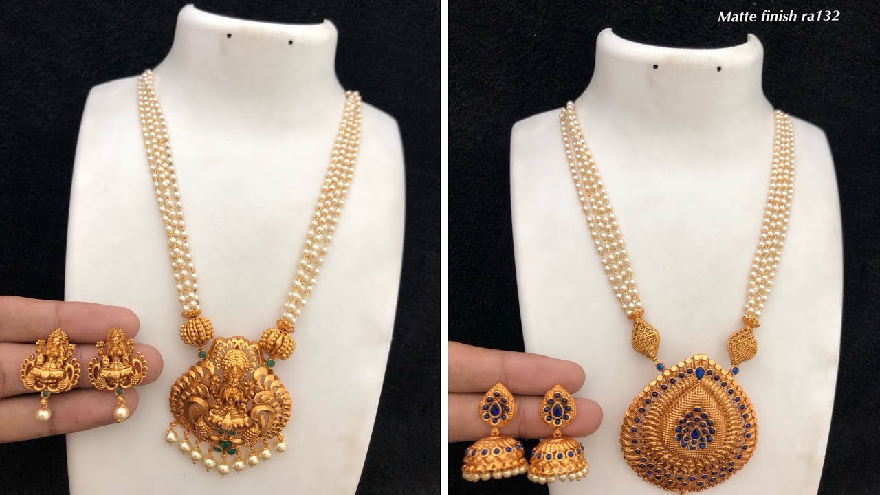 latest 1gm gold matt antique jewellery designs,top,new arrival ...