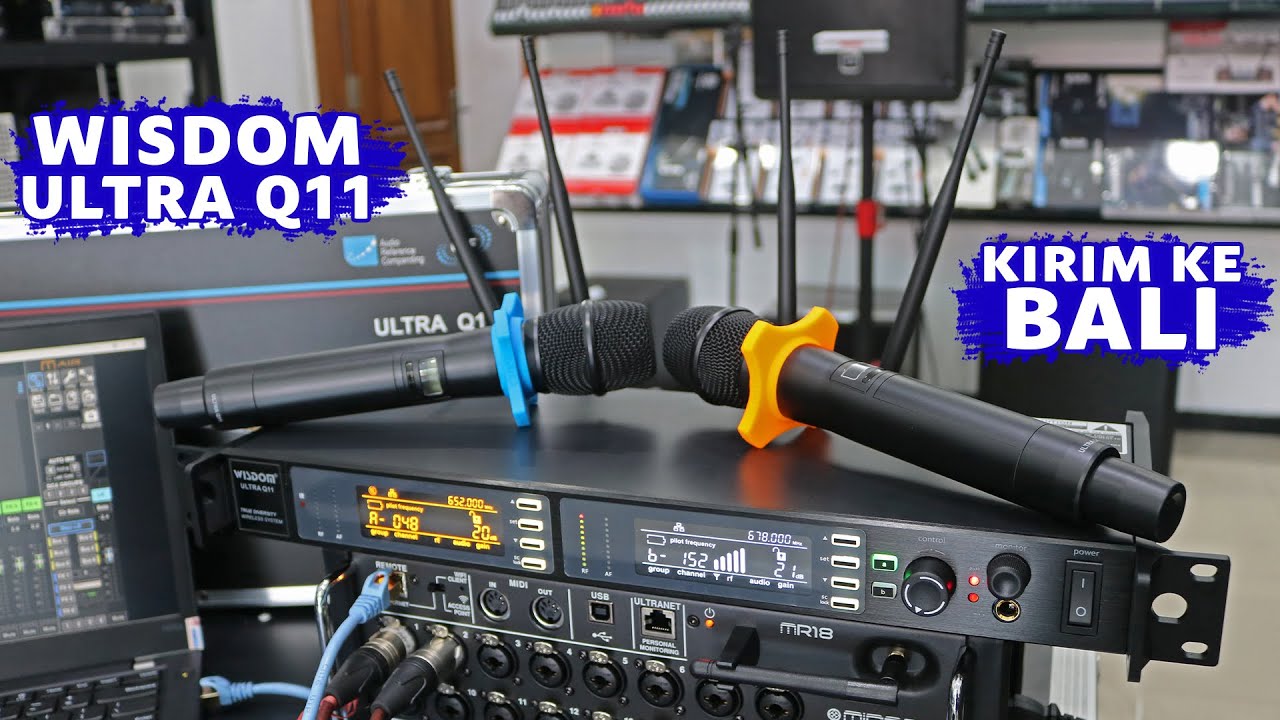 Microphone Wireless Profesional WISDOM ULTRA Q11 kirim ke BALI - YouTube