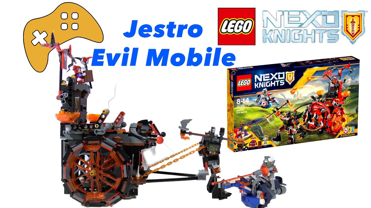 LEGO Nexo Knights Jestro's evil mobile - review en unboxing - YouTube