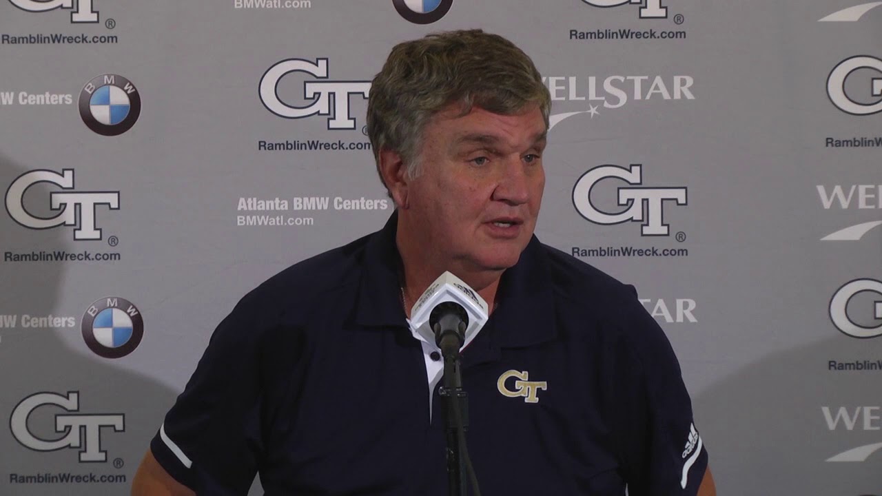 Head Coach Paul Johnson Media Day Press Conference - YouTube