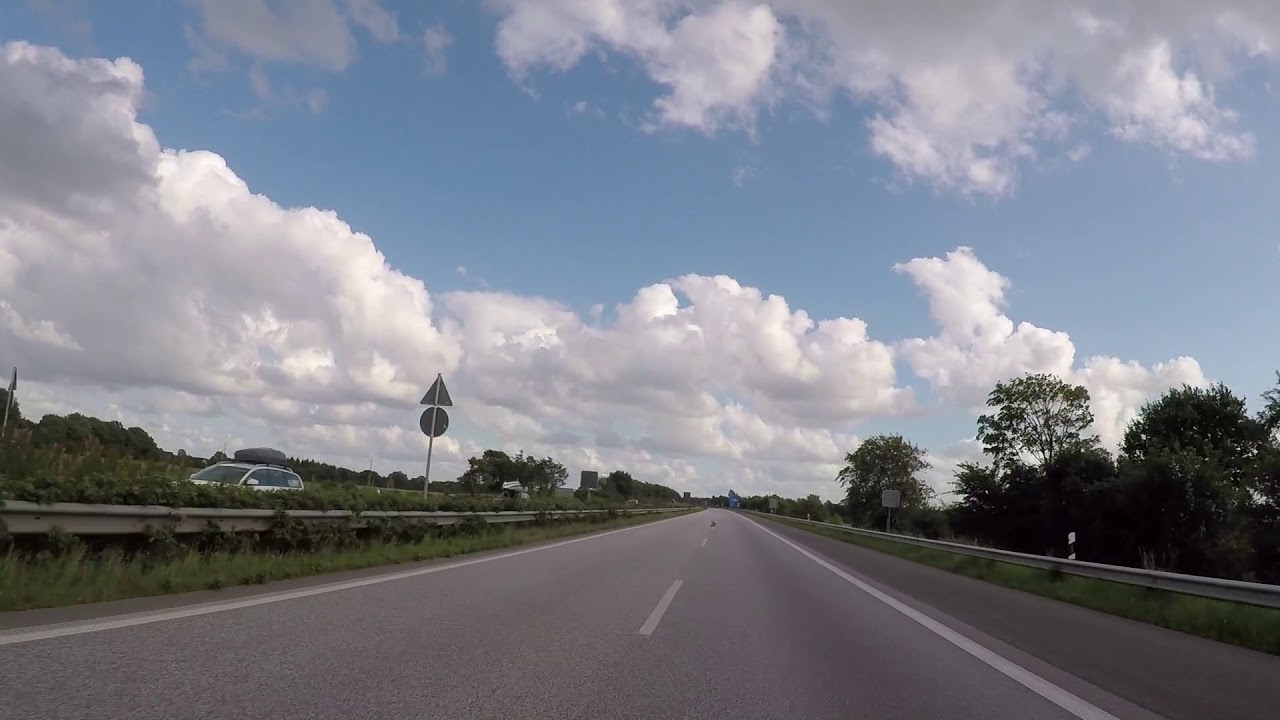 Denmark Crossing the German border, Gopro / Danemark Passage de la ...
