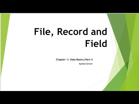 What is a Field, Record, and File? Difference between Field, record, file| DBMS | Cs easy ...