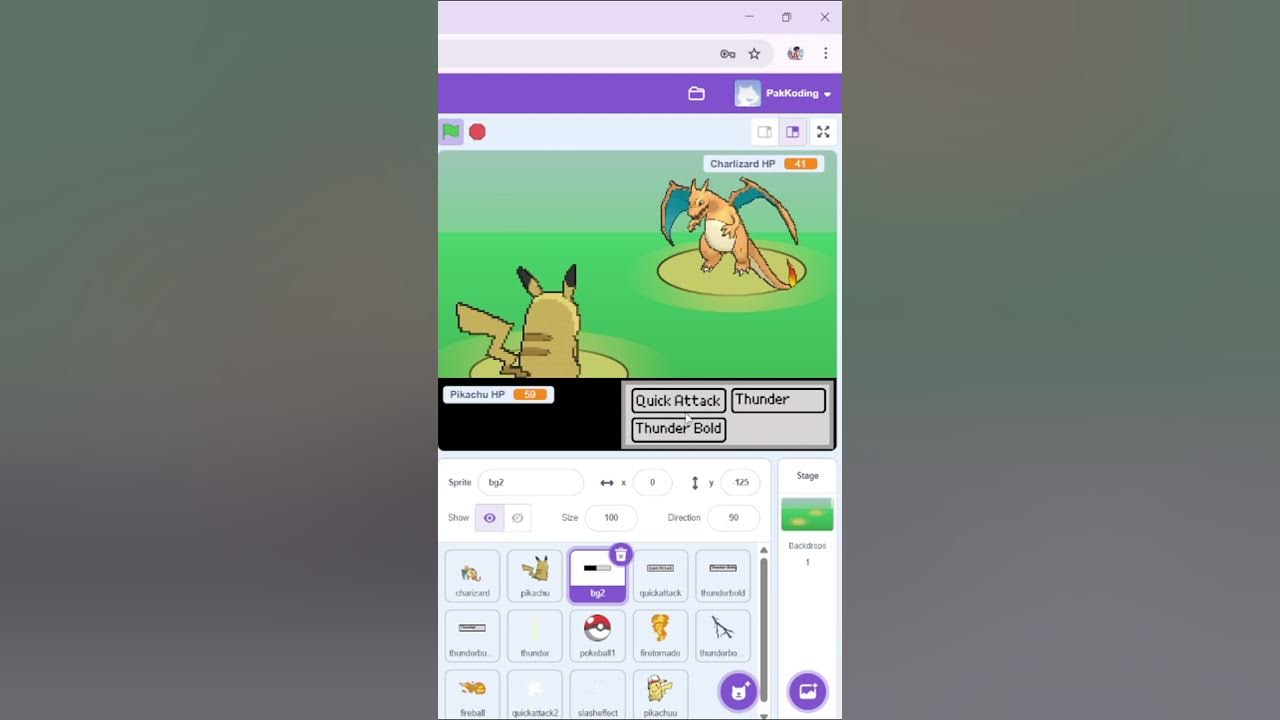 Testing Pokemon Battle Game Menggunakan SCRATCH #coding #pokemon #games ...