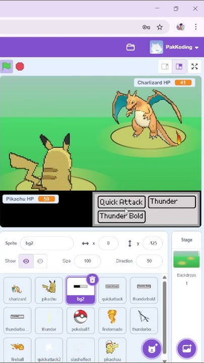 Testing Pokemon Battle Game Menggunakan SCRATCH #coding #pokemon #games ...