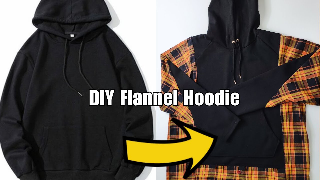 DIY Hoodie Upcycle| Refashion your favourite Hoodie with a Shirt - YouTube