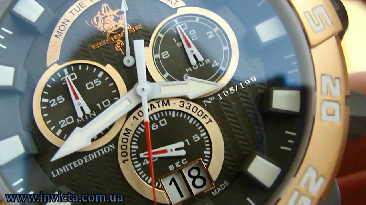 Invicta 14260 Sea Base Limited Edition Swiss Made Titanium Chronograph ...