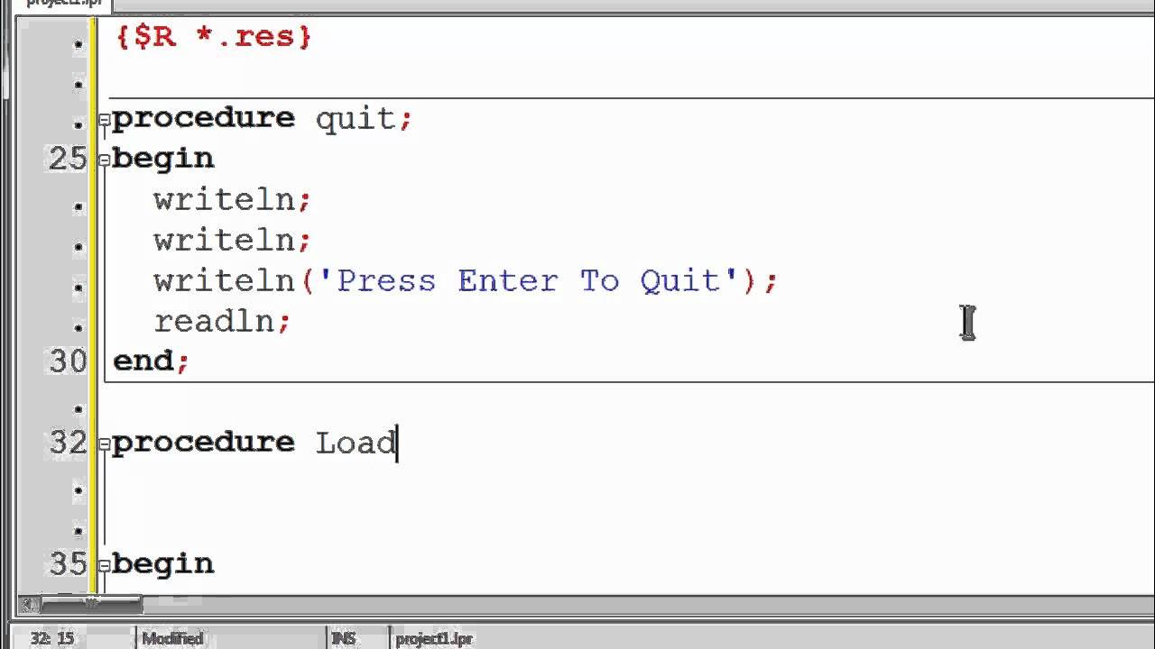 Free Pascal Program Tutorial 29 - On The Record - Lazarus - YouTube