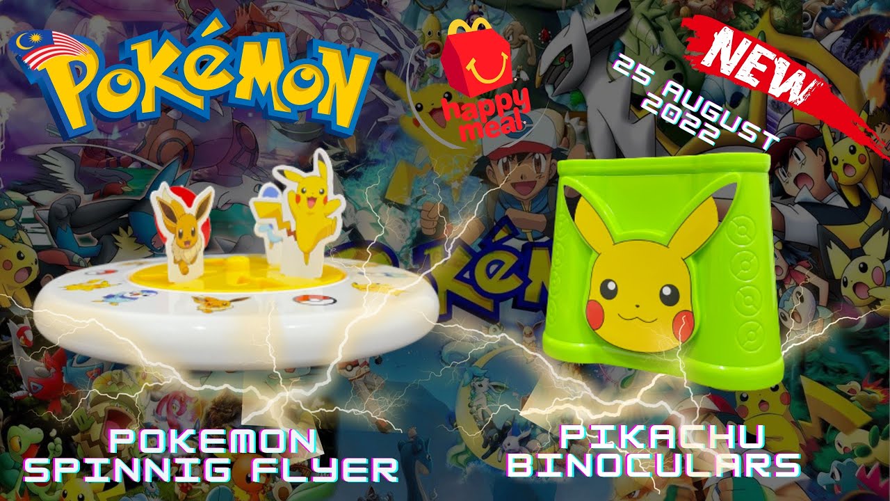 HAPPY MEAL TOYS POKEMON SPINNING FLYER & PIKACHU BINOCULARS - YouTube