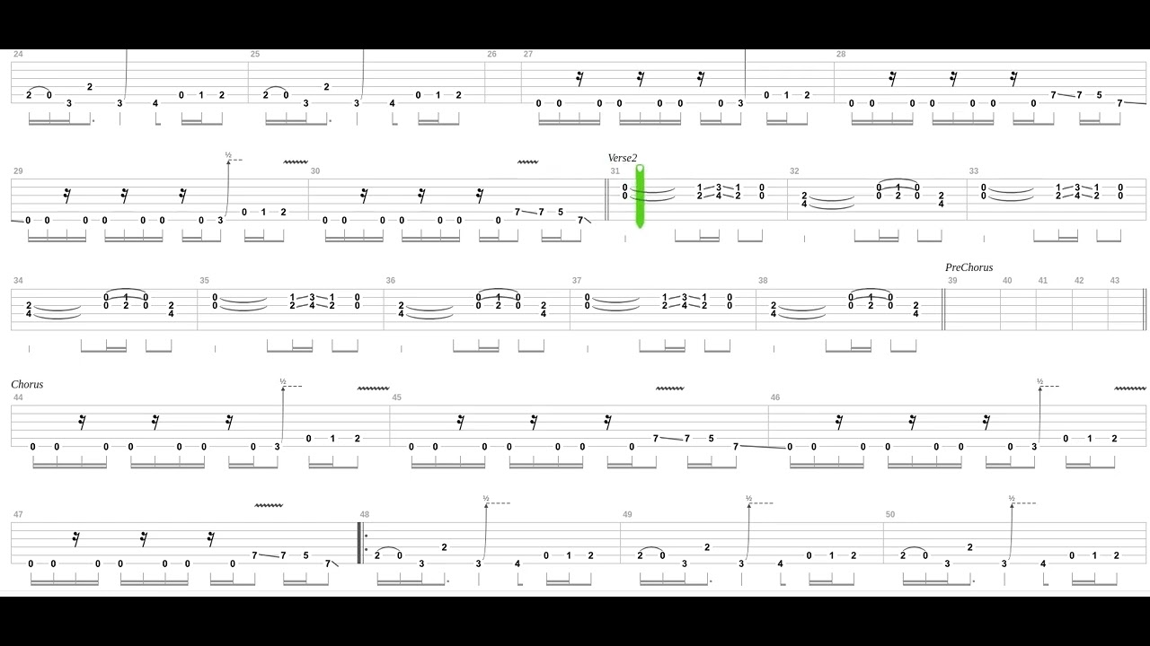 The Distance Tab by Cake + Guitar only + Guitar tab - YouTube