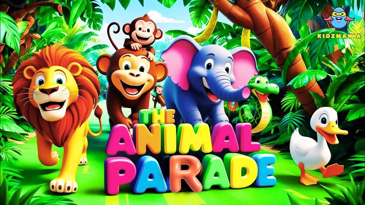 The Animal Parade Nursery Rhyme | Animal Sounds & Songs for Kids ...