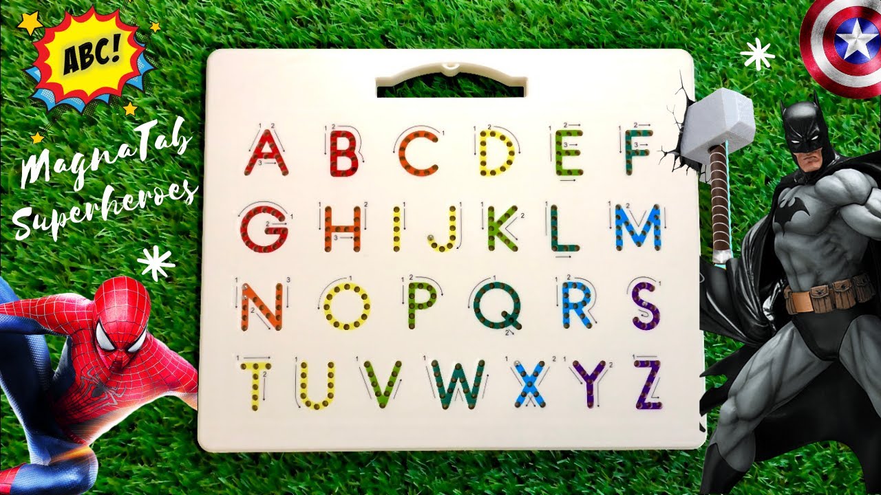 Superhero ABC - Learn to write ABC´s with MAGNATAB - YouTube