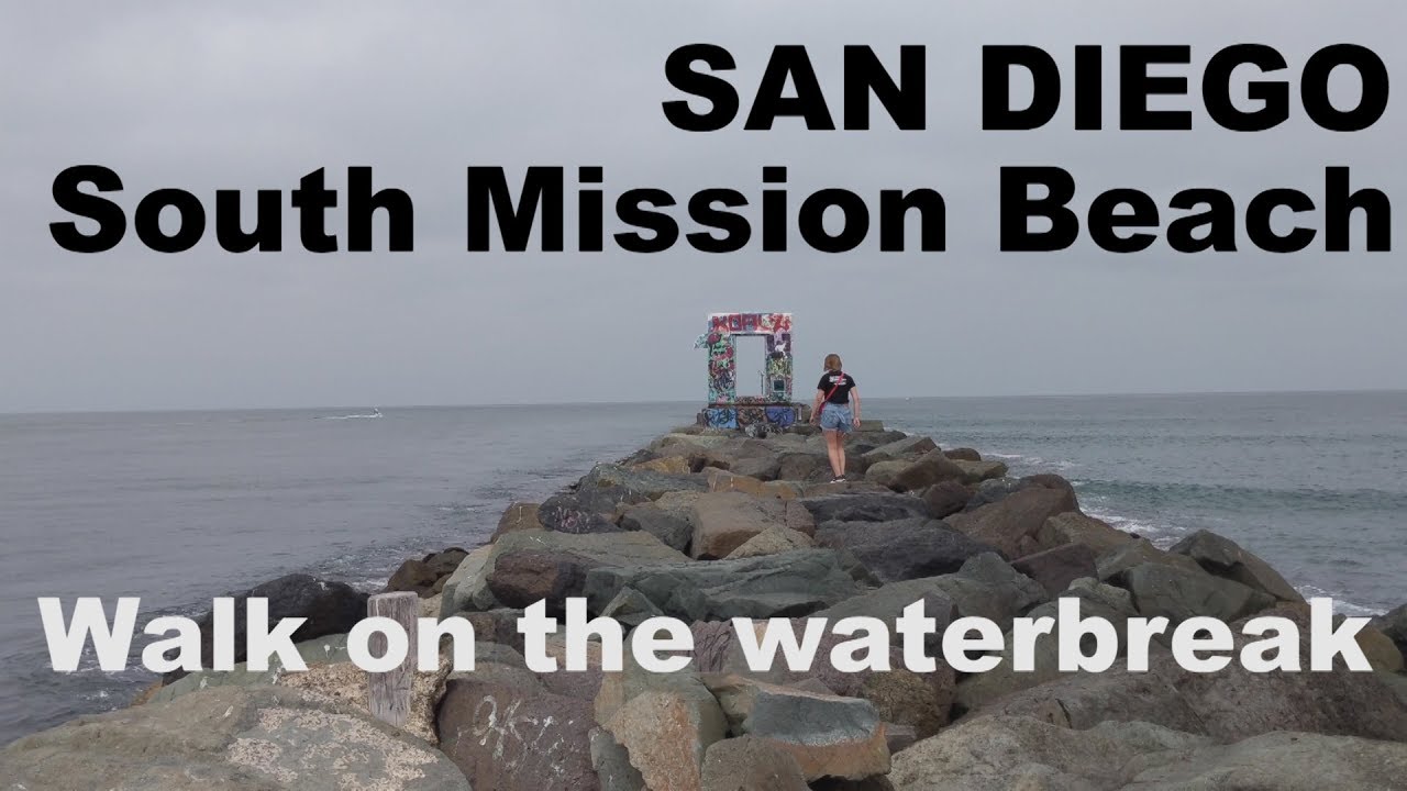 [SAN DIEGO] South Mission Beach Jetty - You can walk on it! [4K] - YouTube
