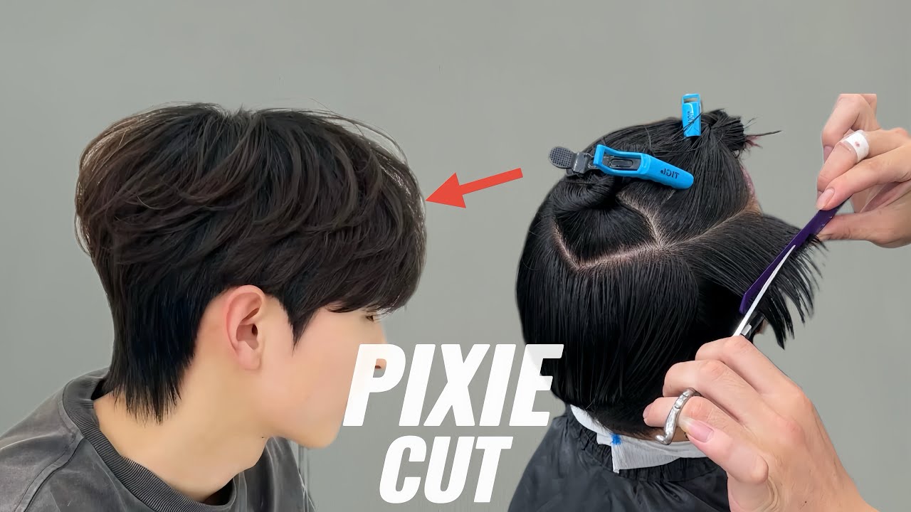 How to Cut Pixie Hairmen's | 2025 Pixie scissor Haircut Tutorial (Step-by-Step) | Hair men’s cut ...