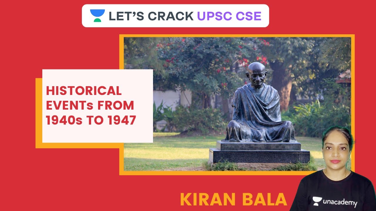 Historical Events from 1940s To 1947 | Modern History | UPSC CSE/IAS ...