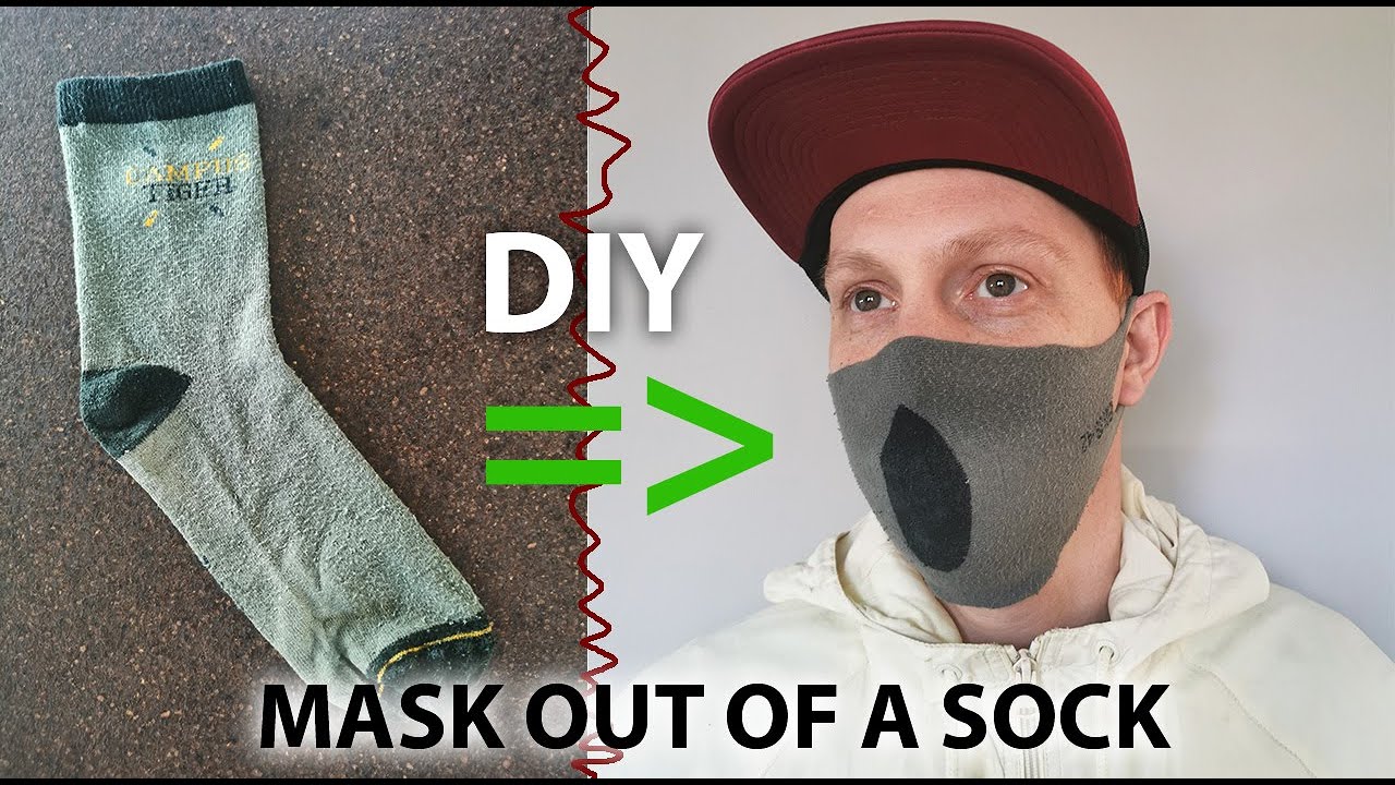 DIY Mask of socks Сделай сам маску из одного носка - YouTube
