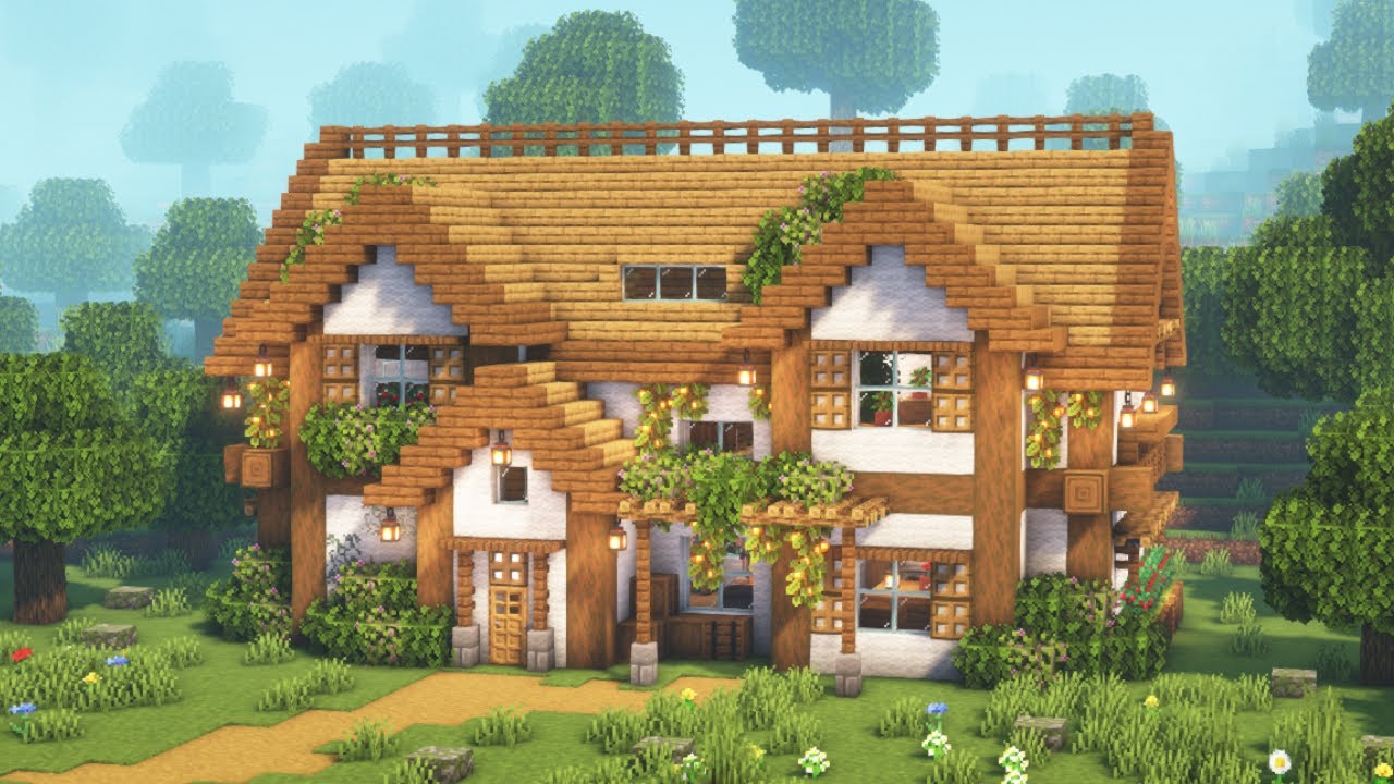 [Minecraft] How to Build an Aesthetic Cozy House / Tutorial - YouTube