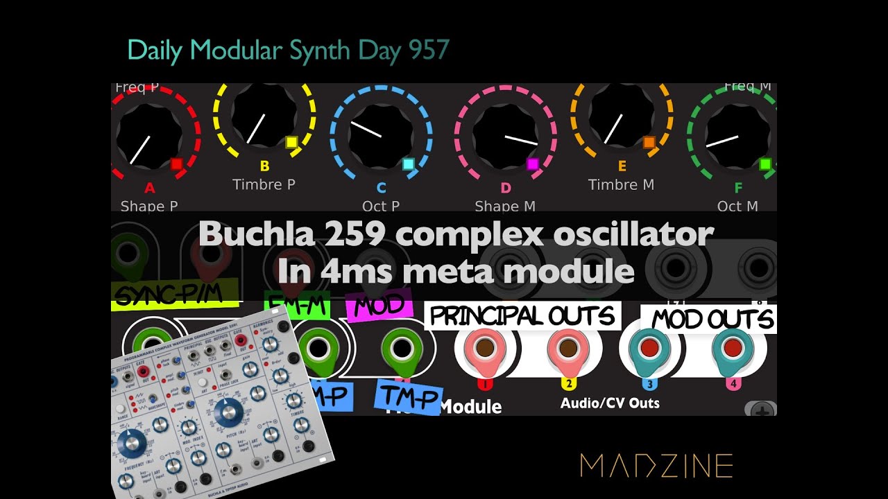 Buchla 259 complex oscillator in 4ms meta module - Day 957 - YouTube