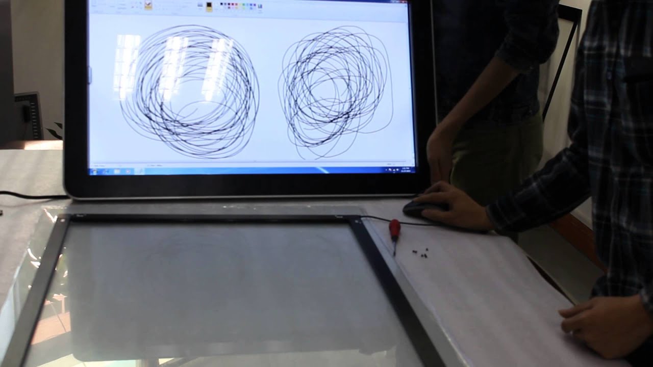 IR Touch Frame Signal Test - YouTube