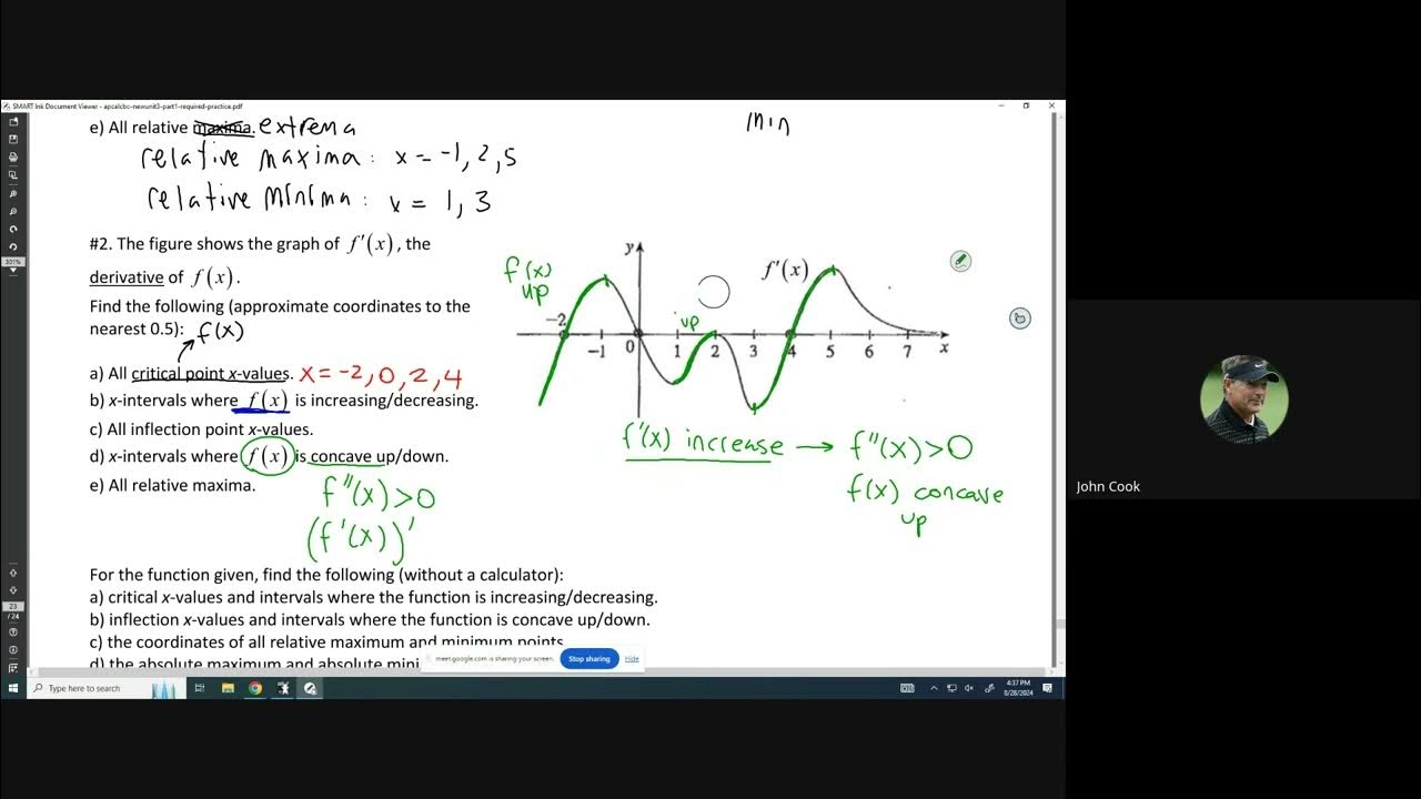 AP Calculus BC Unit 3 Part 1 Test Review #2 - YouTube