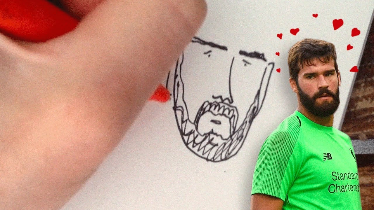 ⌛ Drawing Alisson Becker in 100 seconds - YouTube