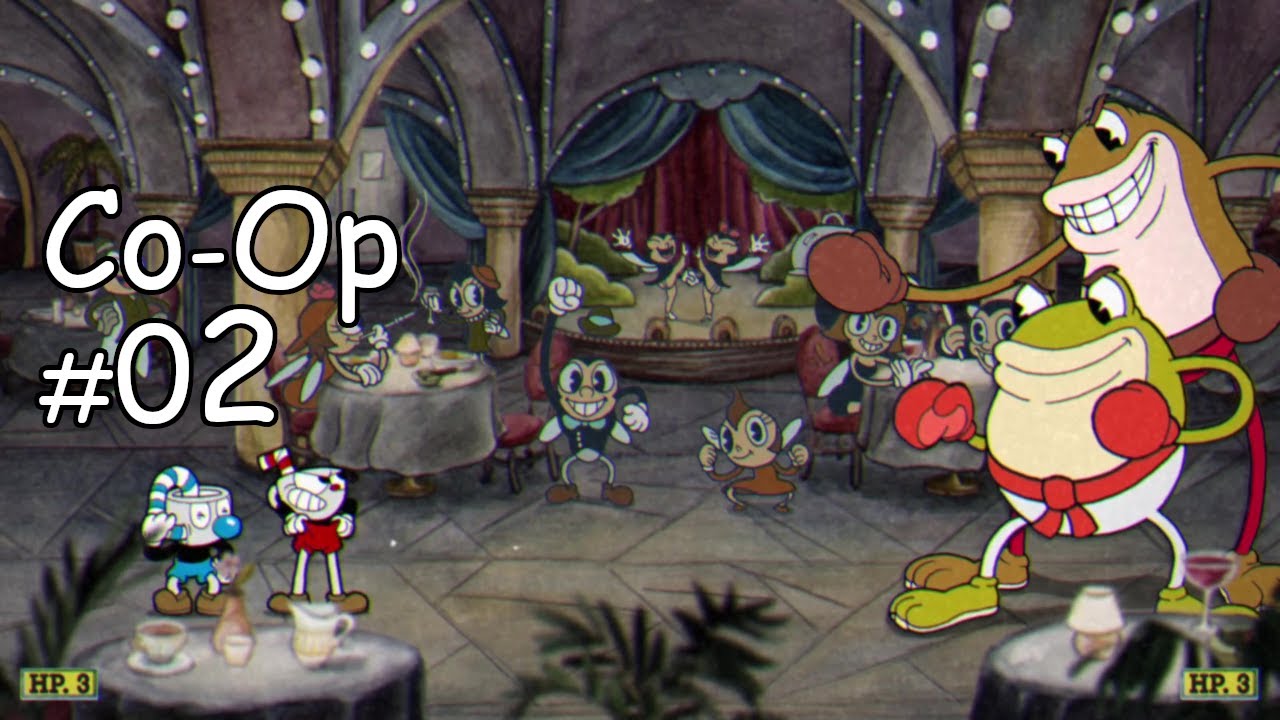 CUPHEAD - 2 Player Co-Op - Gameplay Walkthrough Part 2: Boxing Frog ...