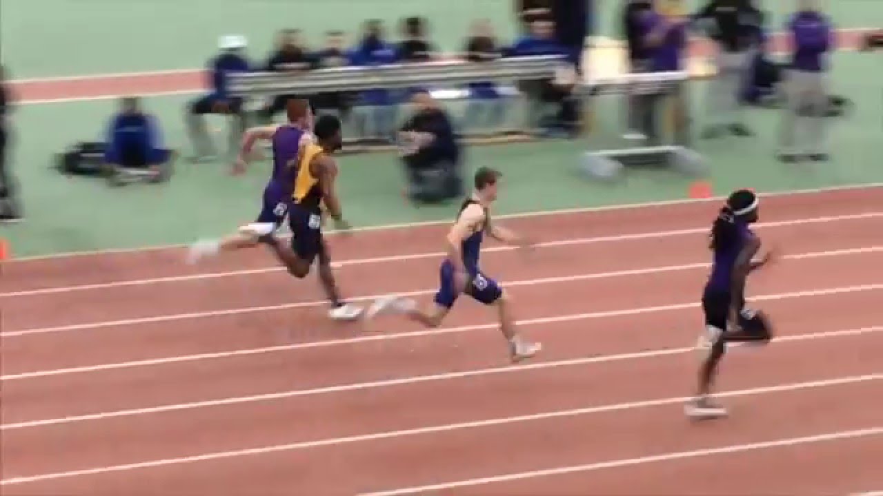 60m dash indoor Drake University Track & Field at UNI Dome - YouTube
