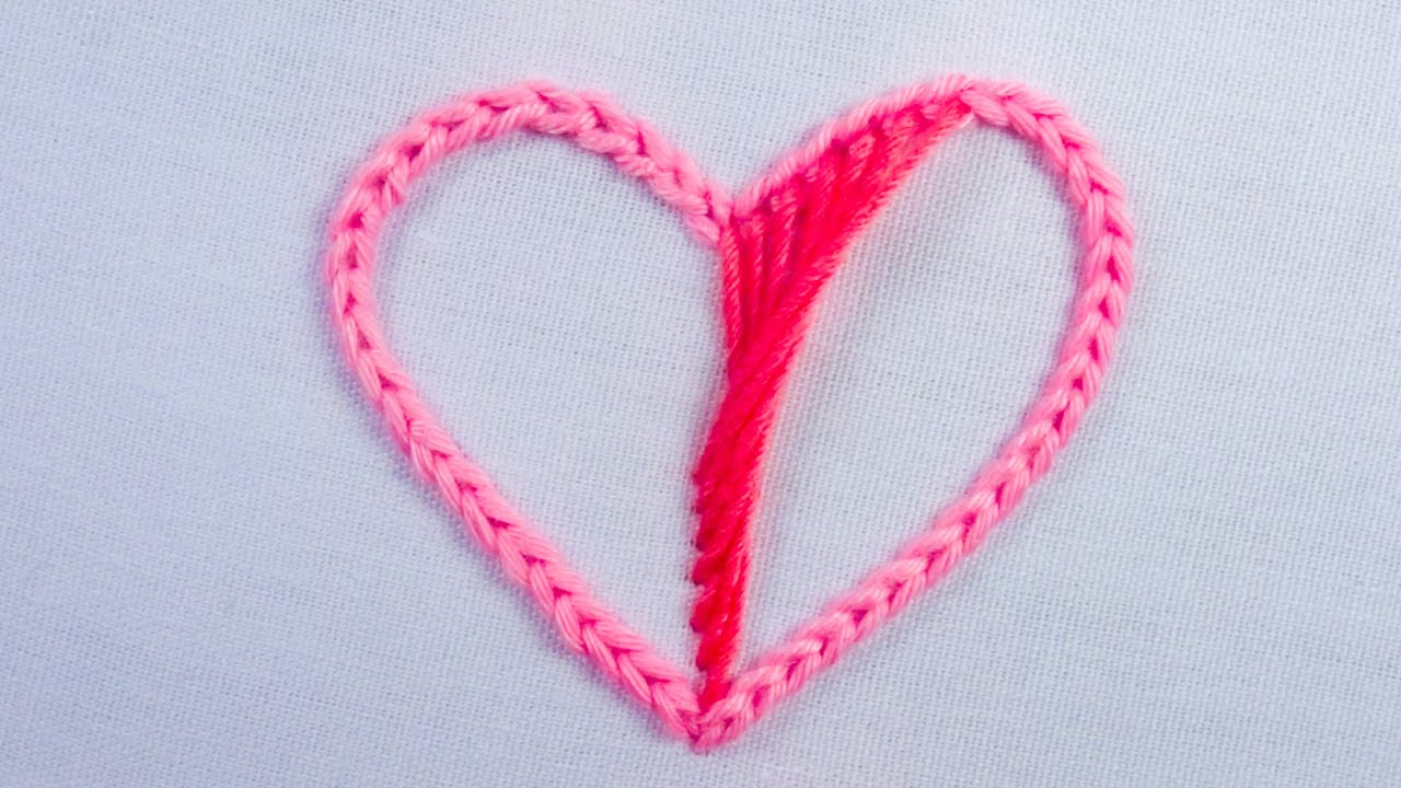 artistic amazing heart design hand embroidery design, embroidery heart ...