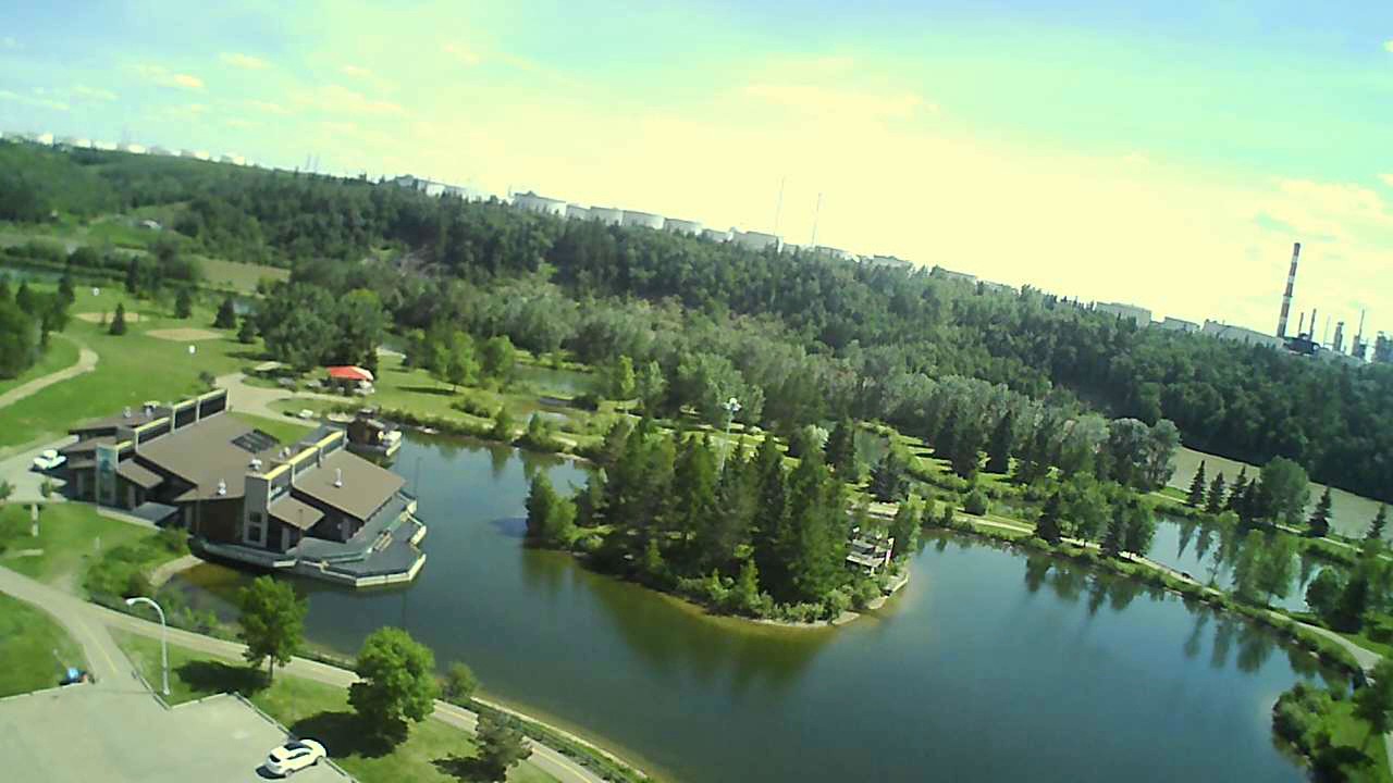 Drone over Rundle Park, Edmonton - Hubsan X4 H502E GPS Drone - YouTube