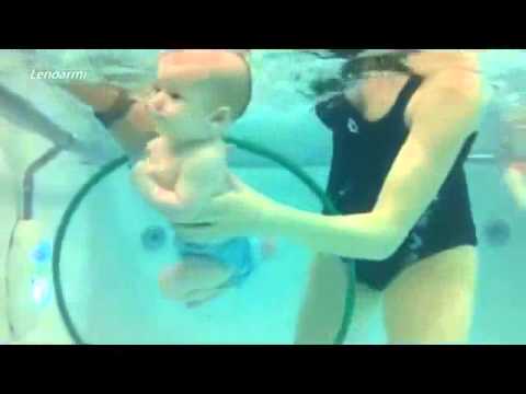 Babies swimming so cute