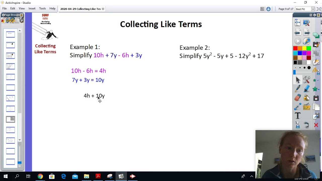 Collecting Like Terms - YouTube