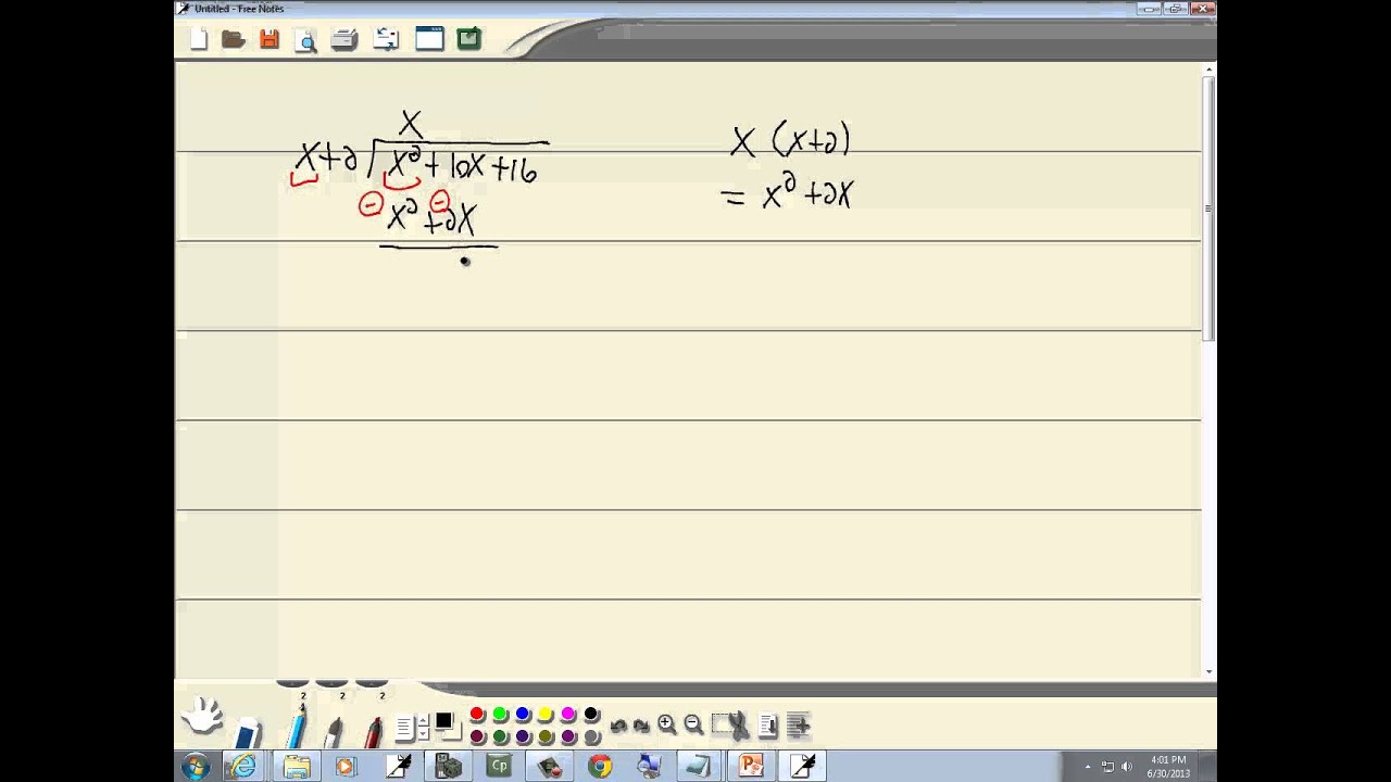 College Algebra Homework - Polynomial Long Division - P0200473 - YouTube